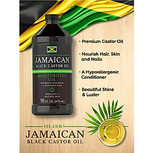 Carlyle Jamaican Black Castor Oil 16oz | Nourish Hair, Skin, and Nails | All Natural Hypoallergenic Conditioner