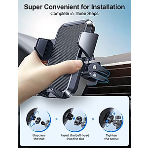 JOYROOM Universal Car Vent Clip for Car Phone Mount, Wireless Car Charger, Magnetic Phone Holder, Anti-Shaking Vent Grip Fit for Car Phone Holders with 17mm Joint Ball Mount Clip [Diameter 0.67 inch ]