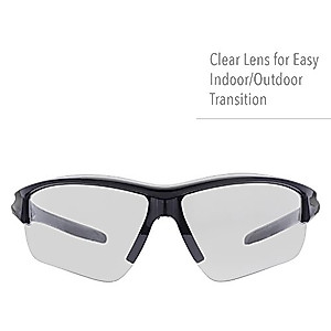 Howard Leight by Honeywell Uvex Acadia Shooting Glasses with Uvextreme Plus Anti-Fog Lens Coating, Clear Lens (R-02214)