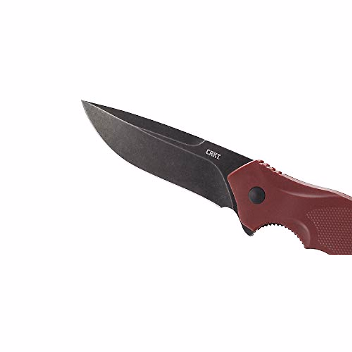 CRKT Shenanigan Maroon Everyday Carry, Plain Edge Blade, Liner Lock, Glass Reinforced Nylon Handle, Pocket Clip K800RKP