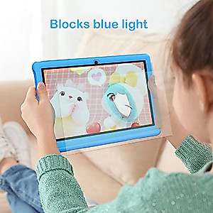 okaysea Kids Tablets 10" Android 12 Dual Camera 2GB RAM 32 GB ROM WiFi Parental Control Tablet (Blue)