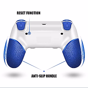 AceGamer Wireless Controller for PS4, Blue White V2 Gamepad Joystick for PS4 with Dual Vibration/6-Axis Motion Sensor/Non-Slip Grip of Both Sides and 3.5mm Audio Jack