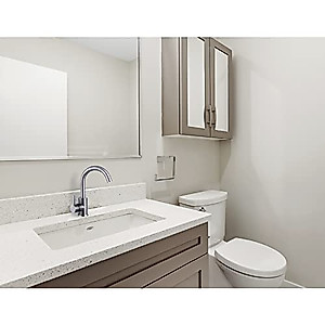 Bar Sink Faucet, Single Hole Bathroom Sink Faucet, 360° Swivel Spout for Kitchen Small RV Campers Mini Restroom Utility Outdoor Faucet for Farmhouse Vanity Lavatory, with 6" Deck Plate -Brushed Nickel