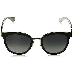 Kate Spade New York Women's Adayna Round Sunglasses, Black & White, 52 mm