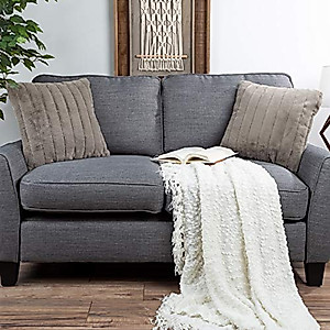 Lavish Home 80-PFF-1 Pillow, 17", Gray