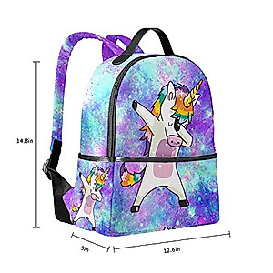 ALAZA Kids Unicorn Backpacks for Girls, Galaxy Girls School Bookbags for Elementary