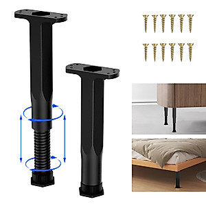 SKMYL Adjustable Height Center Support Leg for Bed Frame,Bed Center Slat Support Leg (7.5~14.5 (2PCS))