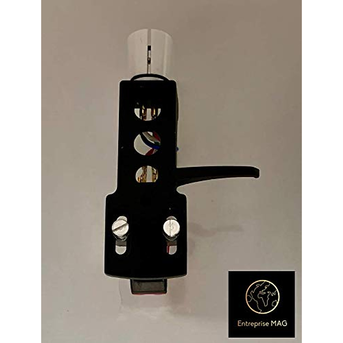 Cartridge, Stylus Needle and Black Headshell with mounting bolts for Technics SL-D1, SL-D1K, SL-D2, SL-D202, SL-D205, SL-D2K, SL-1400, SL-1401, SL-1410, SL-1500, SL-1510, SL-Q202, SL-Q2K, SL-Q3