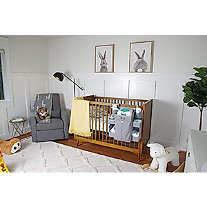 Llama Bella Premium Nursery Organizer and Baby Diaper Caddy | Hanging Diaper Organizer for Baby Essentials | Diaper Organizer for Crib, Changing Table or Playard | Baby Crib Storage Organizer (Grey)