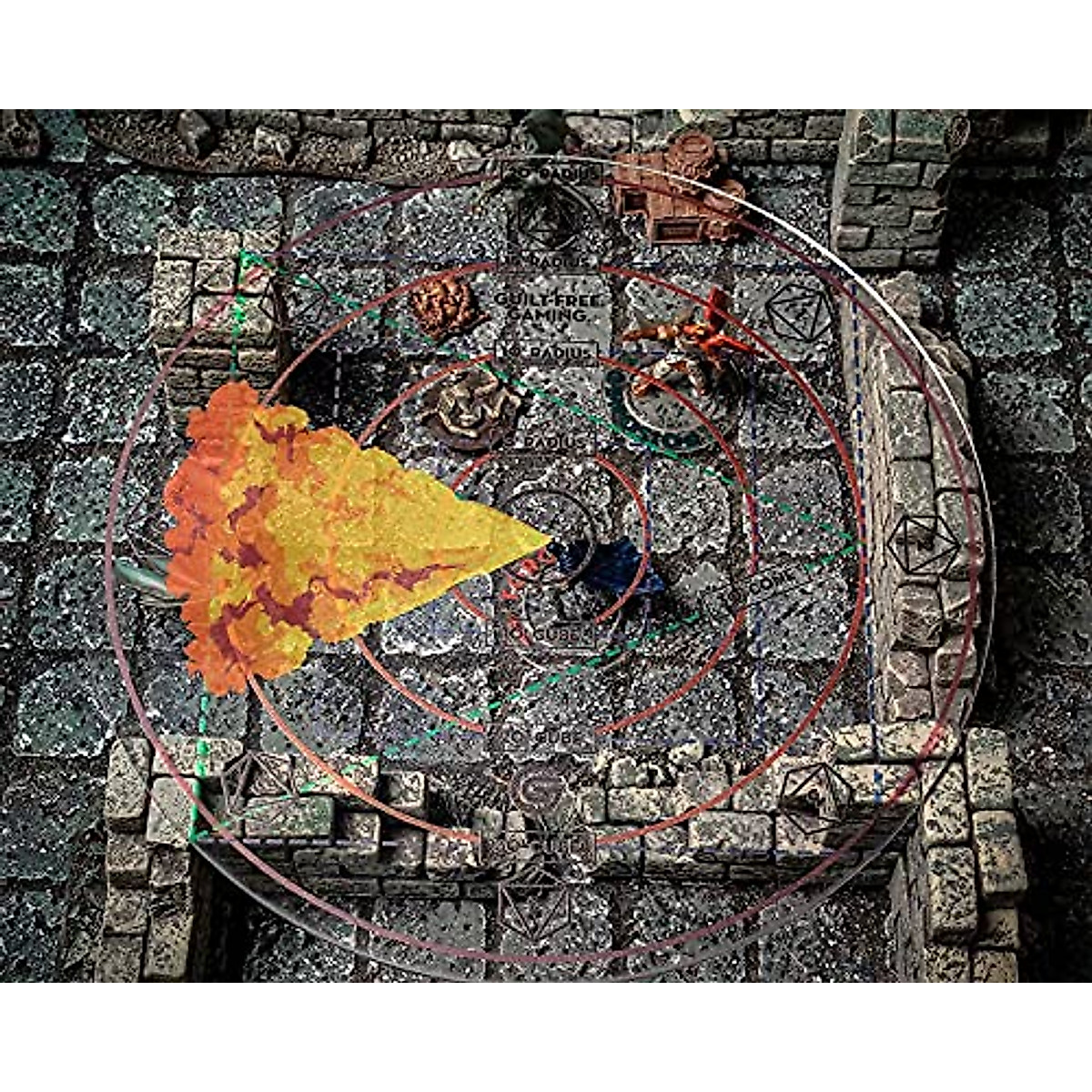 Spell Effect Templates for D&D | Maximize The Effects of Your Spells - Featuring a 30' Cone & 30' Cube, Random Direction Generator, for Use with DND, 5E Pathfinder by Guilt-Free Gaming