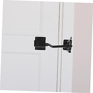 Housoutil 1 Set Hinges gate Latch for Wooden Fence Latch Hook Fence Latch gate Locks for Wooden Fence gate latches Heavy Duty gate Latch gate Handles Long Door Latch The Fence Carbon Steel