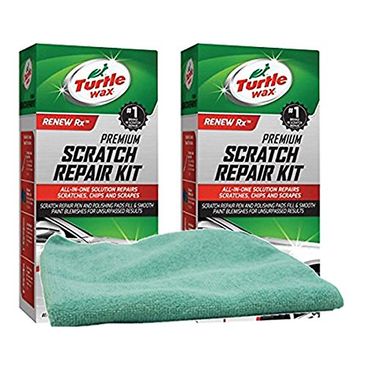 Turtle Wax Scratch Repair Kit Bundle with Microfiber Cloth (3 Items)