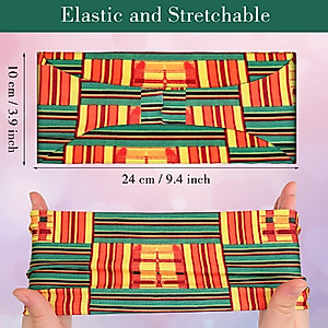 8 Pieces African Headband Stretchy Boho Print Hairband Yoga Running Sports Workout Head Grip Band Elastic Turban Headwrap Head Cloth for Women Girls Hair Accessories (Classic Pattern)