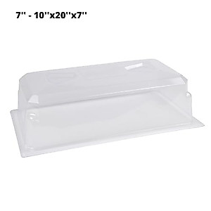 AGROVISTA High Standard Dome - Propagation, 2", 7", 8", 12", 10''x20', Clear Plastic Tall Domes, Perfect Environment for Your Cuttings and Seedlings (2'' - 10''x20''x2'')