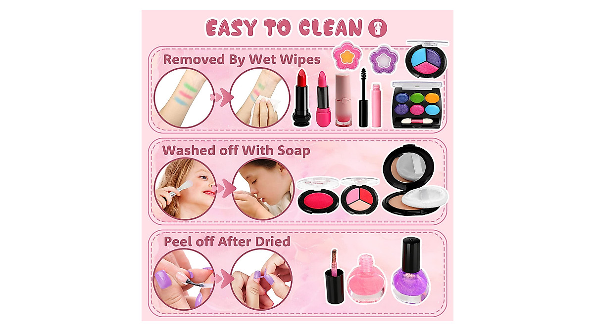 Kids Makeup Kit for Girls - Fun & Safe Real Makeup