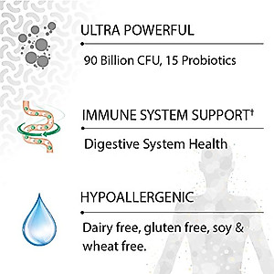 Garden of Life Probiotics for Women and Men, Dr. Formulated Once Daily Ultra 90 Billion Adult Probiotic for Digestive Health, Immune System Support, Acidophilus, Prebiotics, 30 Vegetarian Capsules