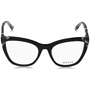 Guess GU2674 Eyeglass Frames - Shiny Black Frame, Shiny Black Lenses, 53 mm Lens GU267453001