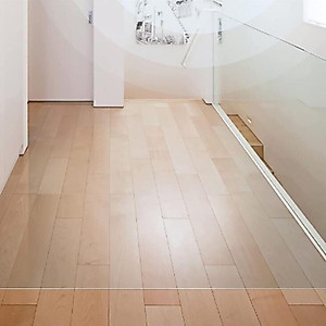 Clear PVC Desk Chair Mat 1.5mm Chair Mat Transparent PVC Floor Protection Pad Door Mat Plastic Carpet Wooden Floor Protector Household Waterproof Non-slip Mat,for Hard Floors Table Cloth Protector for