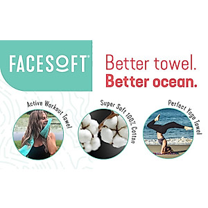 FACESOFT Eco Friendly Gym Towel for Working Out - Soft and Absorbent Cotton Exercise Towel - No Synthetic Microfibers or Plastics - Sweat Towel for Gym, Fitness, Sports, Yoga - Hazelnut - 1 Pc