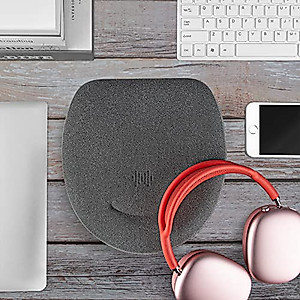 Geekria Shield Headphones Case Compatible with AirPod Max Case, Will Make Headphones Into Sleep Mode Immediately, Replacement Hard Shell Travel Carrying Bag with Cable Storage (Dark Grey)