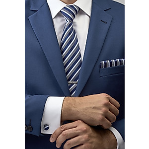 Premium Men’s Gift Tie Set Silky Necktie Pocket Squares Tie Clips Cufflinks For Men