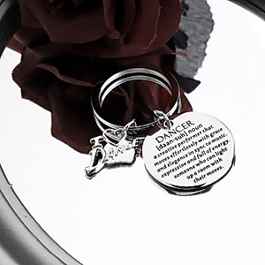 FAADBUK Dance Keychain Dancer Gift Dancer Lovers Gift Dance Teacher Gift Dance Team Gift (Dance Keychain)