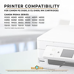 Houseoftoners Remanufactured Replacement for Canon Pg-245XL Black Ink Cartridge, High Yield 245xl Ink Cartridge for PIXMA Mg2520 Mg2522 Mg2525 Mg2920 Mx492 Tr4520 Ts202 Ts3122 IP2820-2 Pack (Black)
