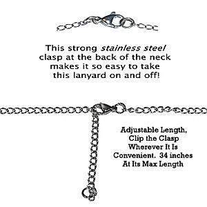 You are my Sunshine Unique Charm Stainless Steel Strong Women's Lanyard, ID Badge Card Holder Teacher Gift Nurse Cruise Keys Phone