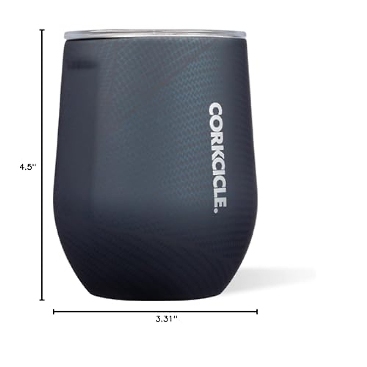 Corkcicle Marvel Captain America 12 oz Triple-Insulated Stemless Insulated Reusable Cup with Lid and Silicone Bottom, Keep Beverages Cold for 25 hours and hot for 12 hours,