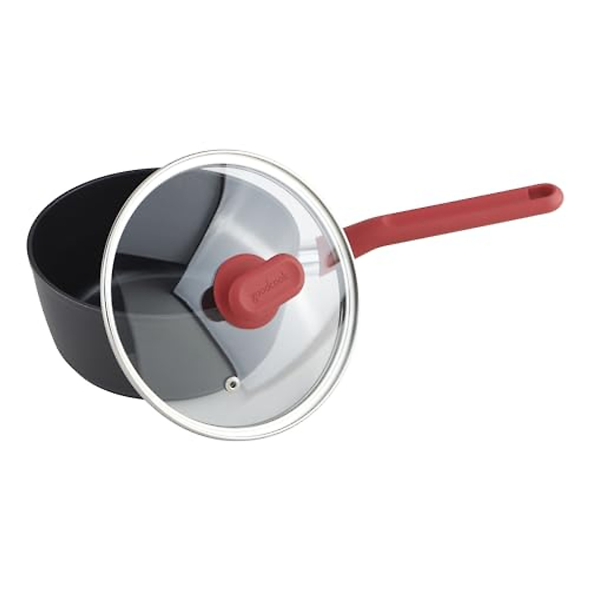 GoodCook ProEase Nonstick Sauce Pan with Lid, 2-Quart, Black, Nonstick Cookware, Even Heating, Dishwasher Safe, Ergonomic Handle, Non-Toxic, Durable Cooking Pot