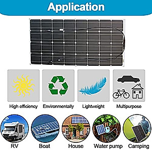 DSJ 12V 300W Monocrystalline Solar Panel - Home Flexible Solar System Kit with 12V 10A Solar Controller for Rv, Boat, Cabin, Caravan