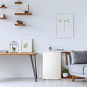 R.W.FLAME Mini Freezer Countertop, 2.1 Cu.Ft Energy Saving Upright Freezer, Small Freezer with Reversible Single Door for Home/Dorms/Apartment/Office (White)