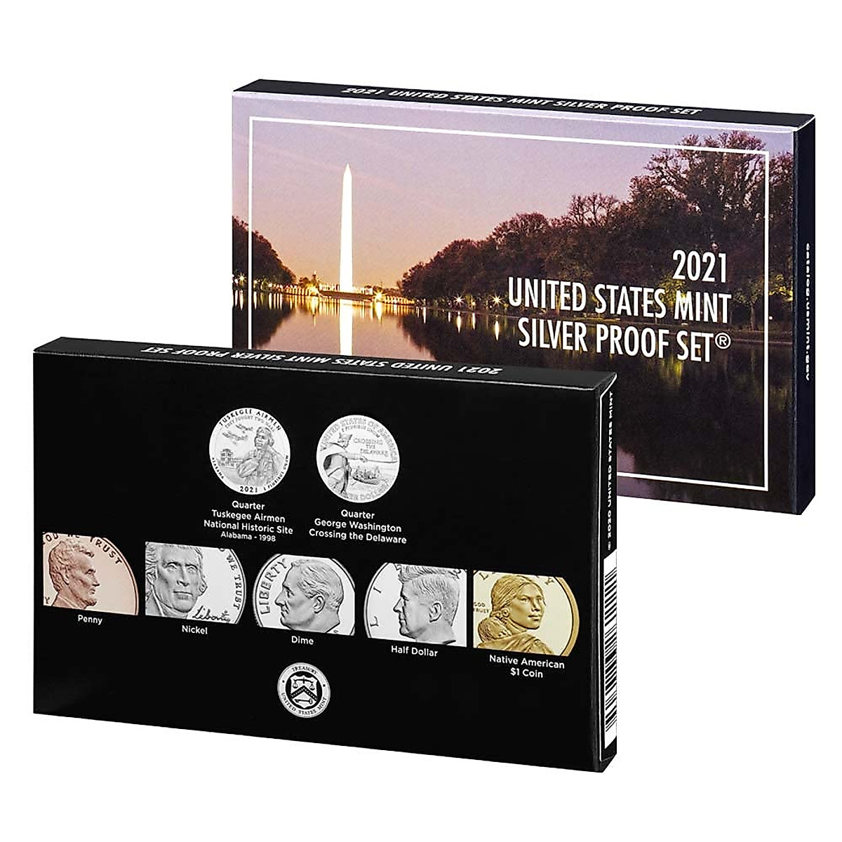 2021 S U.S. Mint 7 Coin Silver Proof Set - OGP box and COA Proof