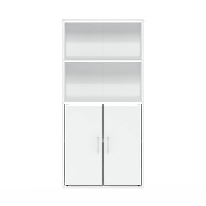Furinno Pasir 4-Tier Storage Bookcase, Bookshelf, Multipurpose Shelf, White