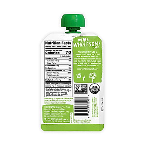 Pumpkin Tree Organics Fruit Snack Pouch, Pear + Fiber + A Squeeze of Lemon, 3.5 Ounce (Pack of 10)