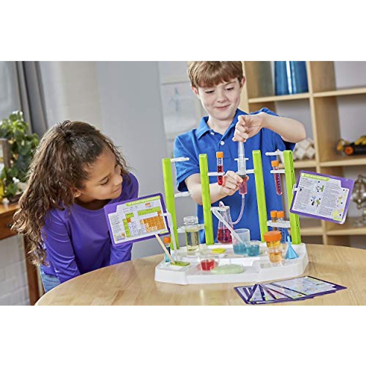 Thames & Kosmos Ooze Labs Chemistry Station Science Experiment Kit, 20 Non-Hazardous Experiments Including Safe Slime, Chromatography, Acids, Bases & More, Multi-color
