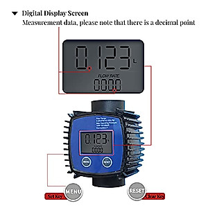 1″ Digital Flow Meter,Multipurpose High Accuracy Water Diesel Flowmeter,Flow Meter for Garden Hose,for Diesel, Gasoline, Urea, Chemical Liquid, Water, Oil and Other Media