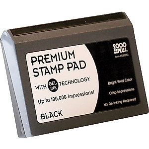 Cosco 2000 Plus® Gel Stamp Pad, 2-3/4" x 4-1/4", Black (030253)