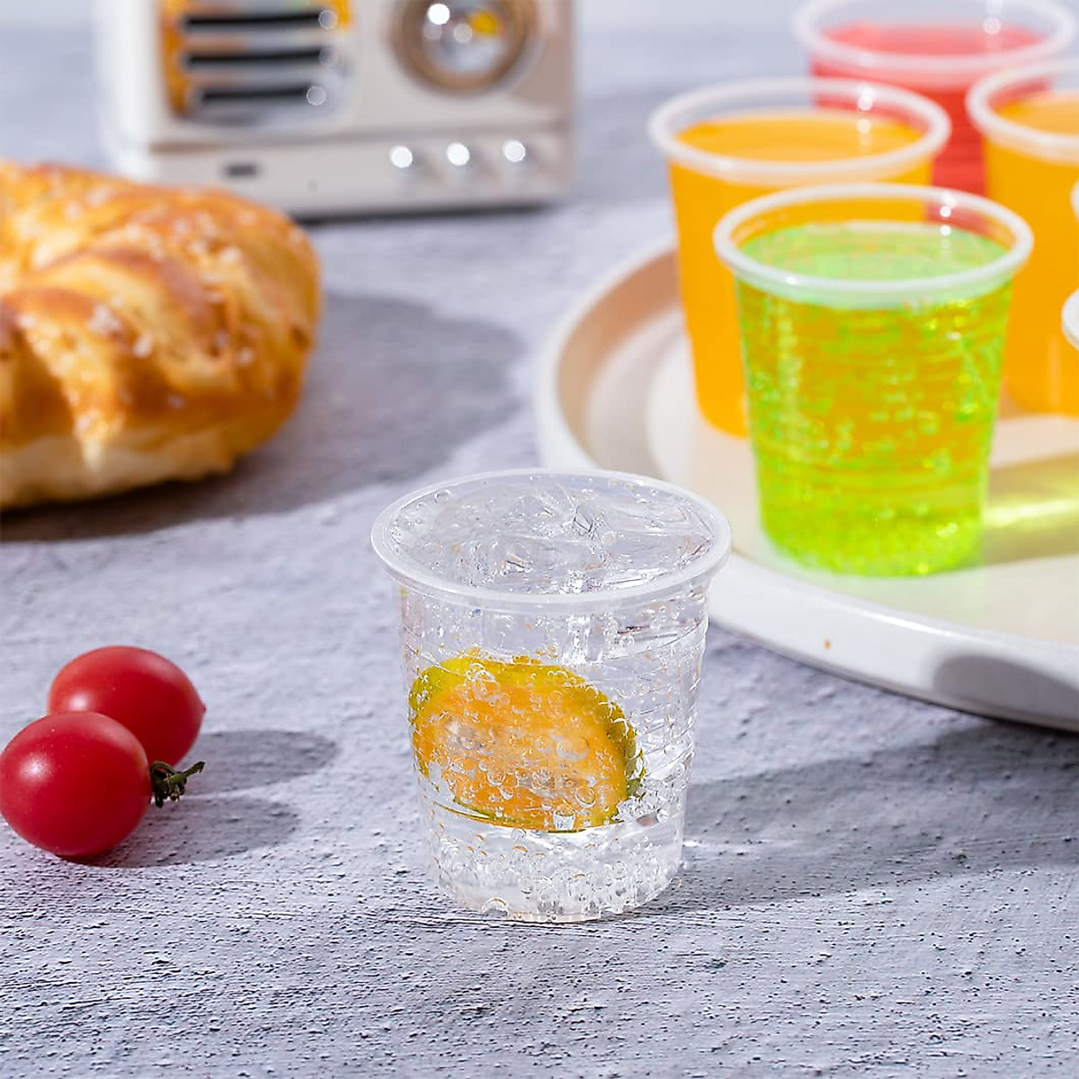 SIUQ 600 Pack 3 oz Clear Plastic Cups, Disposable Bathroom Mouthwash Cups, Small Plastic Drinking Cups for Ice Tea, Tasting, Party, Picnic, BBQ, Travel and Event