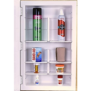 HomeSelects Dimondi Euro Modern Styled Broad Beveled Rectangle Mirror Recessed Bathroom Medicine Cabinet (26 Inch)