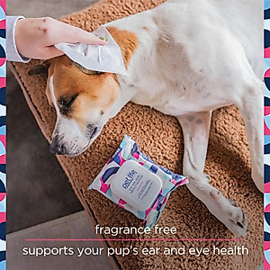 Pet Life Unlimited Dog Ear & Eye Wipes & Cleansing Dog Wipes Bundle - Pet Wipes for Dogs, Dog Cleaning Wipes, Plant-Based Dog Wipes - Dog Ear Wipes, Dog Eye Wipes - Plant-Based Dog Ear Cleaner Wipes