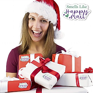 Muminglong 1.5 Inch Smells Like Happy Mail Stickers, Small Shop Stickers, Small Business, Thank You Sticker,Packaging Sticker, 500 PCS