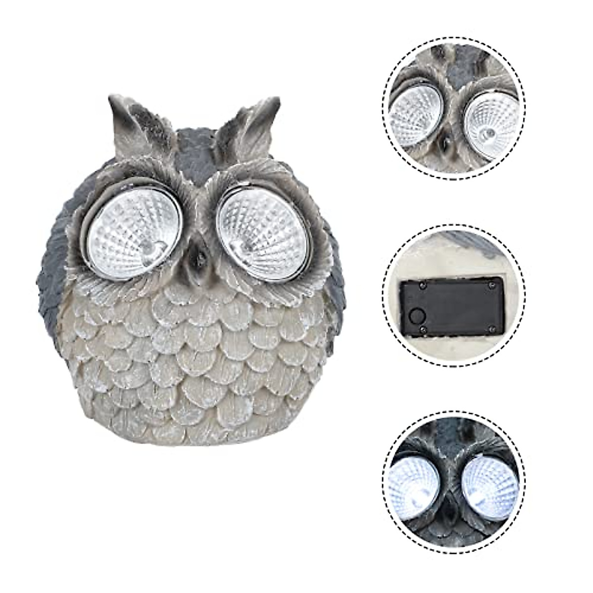 Animal Solar Lamp Resin Owl Garden Light LED Outdoor Animal Sculpture Figurine Lights Landscape Lighting for Lawn Yard Patio Pathway