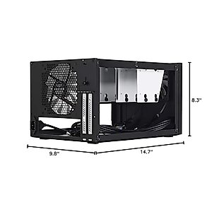 Fractal Design Node 304 - Black - Mini Cube Compact Computer Case - Small Form Factor - Mini ITX – Mitx - High Airflow - Modular Interior - 3X Silent R2 120mm Fans Included - USB 3.0