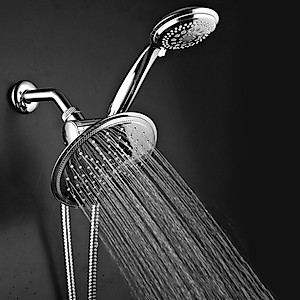 Dream Spa 3-way 8-Setting Rainfall Shower Head and Handheld Shower Combo (Chrome). Use Luxury 7-inch Rain Showerhead or 7-Function Hand Shower for Ultimate Spa Experience!