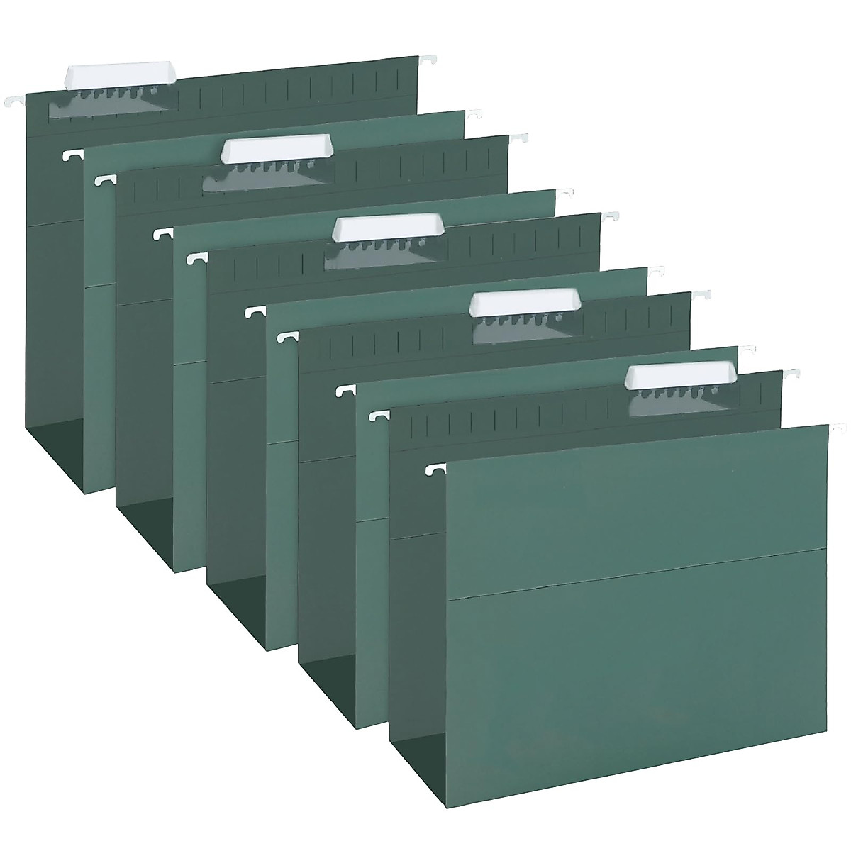 HERKKA Extra Capacity Hanging File Folders, 30 Pack Reinforced Hang Folders with Heavy Duty 3 Inch Expansion, Designed for Bulky Files, Medical Charts, Letter Size, Green