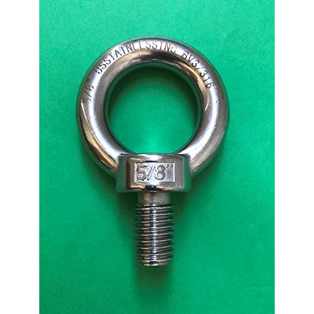 US STAINLESS Stainless Steel 316 5/8" Lifting Eye Bolt 5/8" UNC Marine Grade Pitch of 11
