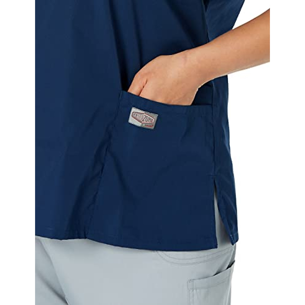 Landau Scrub Zone Relaxed Fit 2-Pocket V-Neck Scrub Top for Women 70221