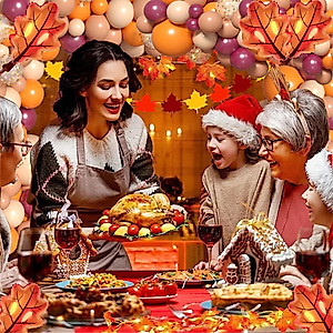 Thanksgiving Balloons Arch Garland Kit Decorations 154PCS Balloons Orange Gold White for Fall Baby Shower Birthday Bridal Shower Christmas Halloween Decor