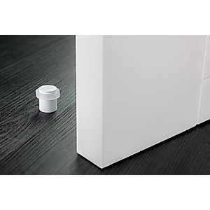 Door Stop I-181 Series (White Lacquered Stainless Steel - White Rubber, 0,79x0,99)